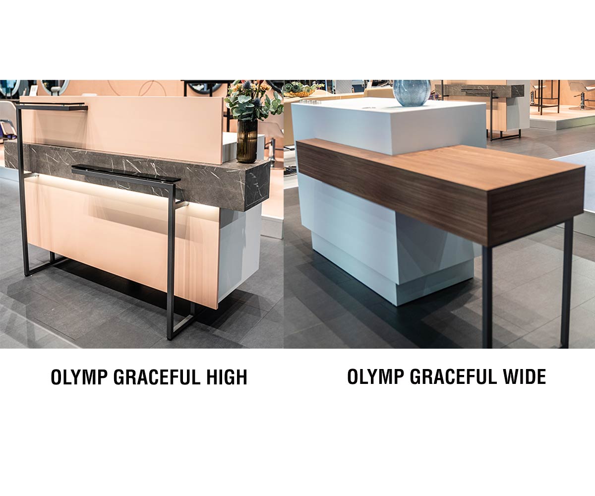 Rezeptionen OLYMP Graceful in trendigen Farben und topaktuellen Oberflächen - OLYMP - BEST SALON ...